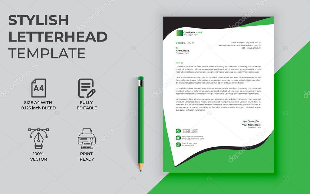 Plantilla de diseño de plantilla de membrete moderna y creativa para su ... Plantilla de diseño de plantilla de membrete moderna y creativa para su ...