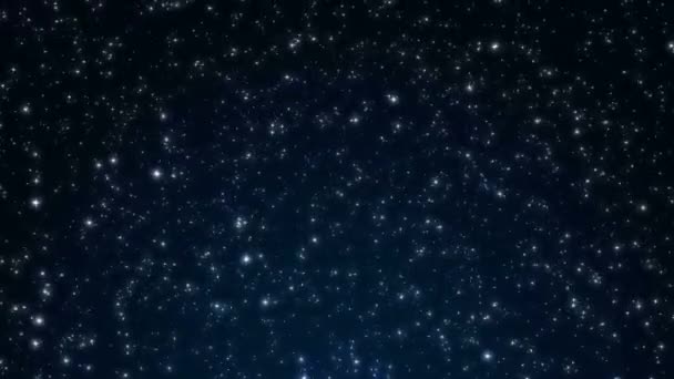 Seamless looping motion background features glowing falling stars ...