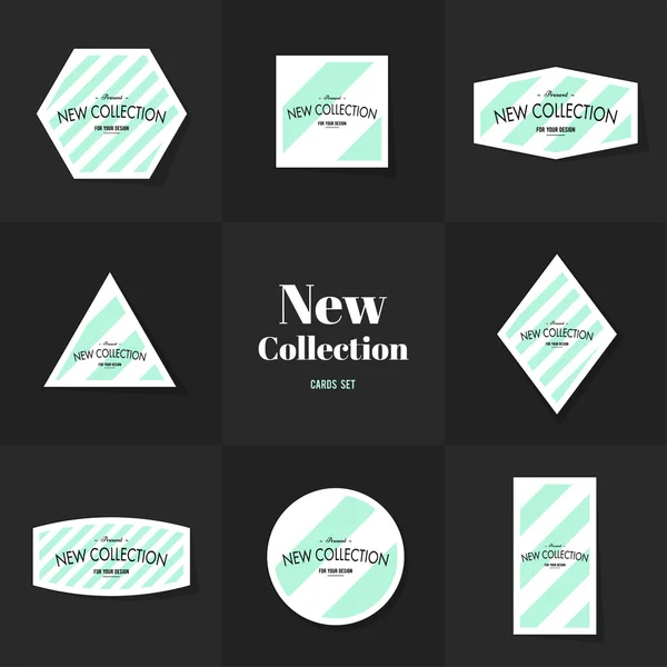 Collection of Rhombus and square shape cards Stock Vector Image by ...