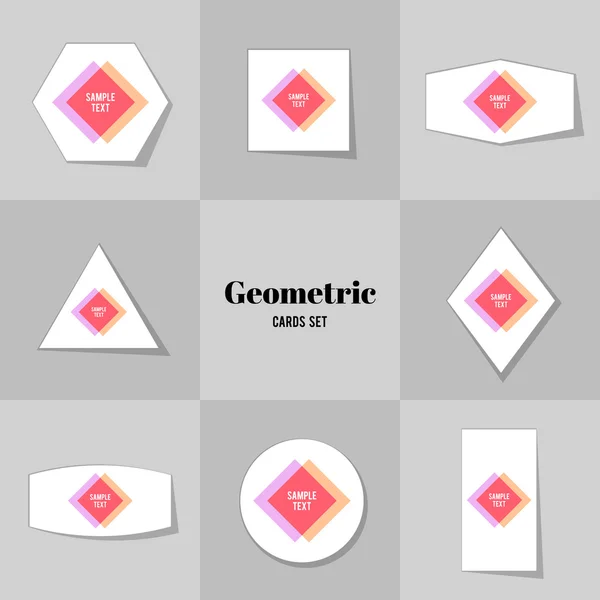 Collection of Rhombus and square shape cards Stock Vector Image by ...