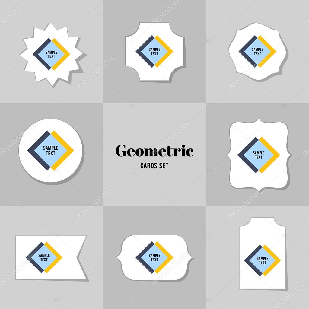 Collection of Rhombus and square shape cards Stock Vector Image by ...