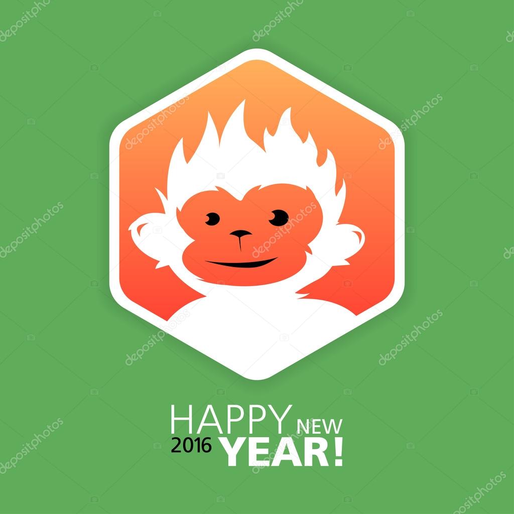 Monkey for the year of the monkey 2016 Stock Vector Image by ©Denis ...