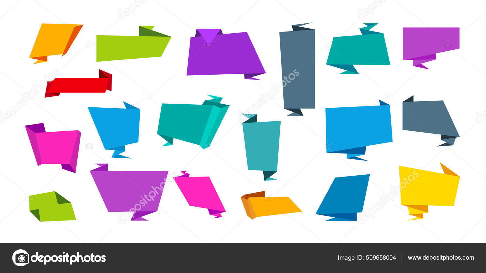 Set Colorful Banner Bubbles Stickers Design Collection Labels Design ...