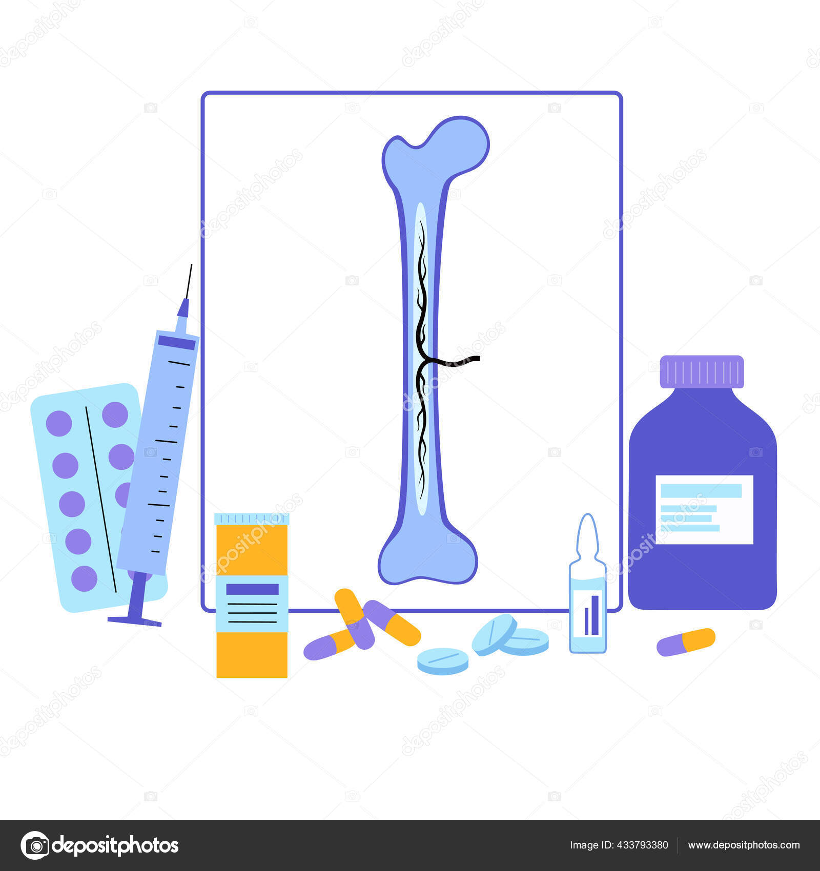 Bones template concept Stock Vector by ©Pikovit 433793380