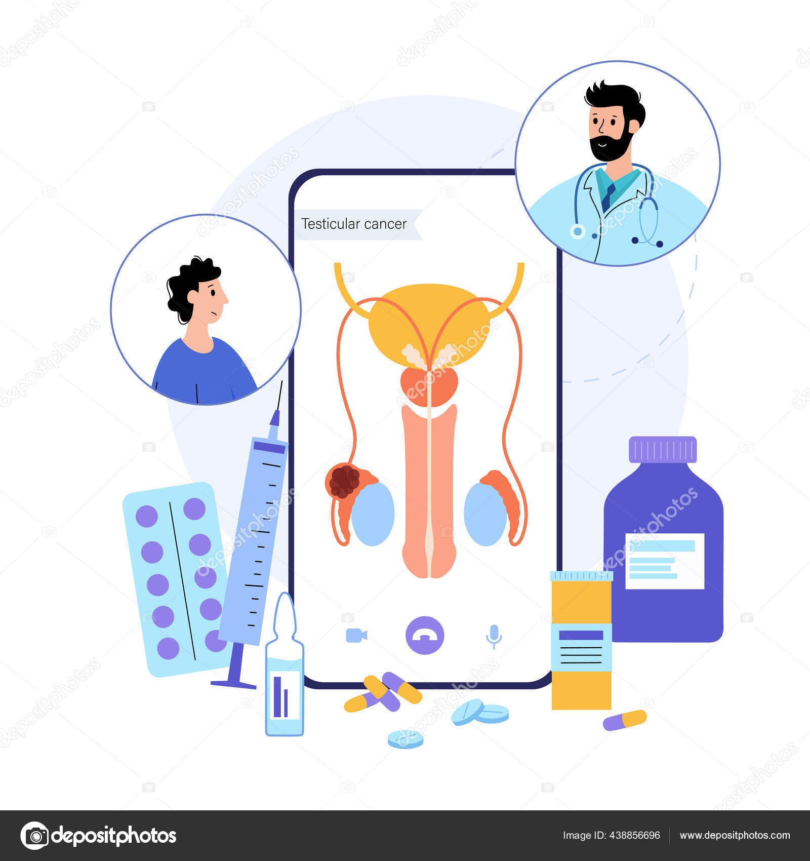 Man Reproducive System Problems Stock Vector Image by ©Pikovit #438856696