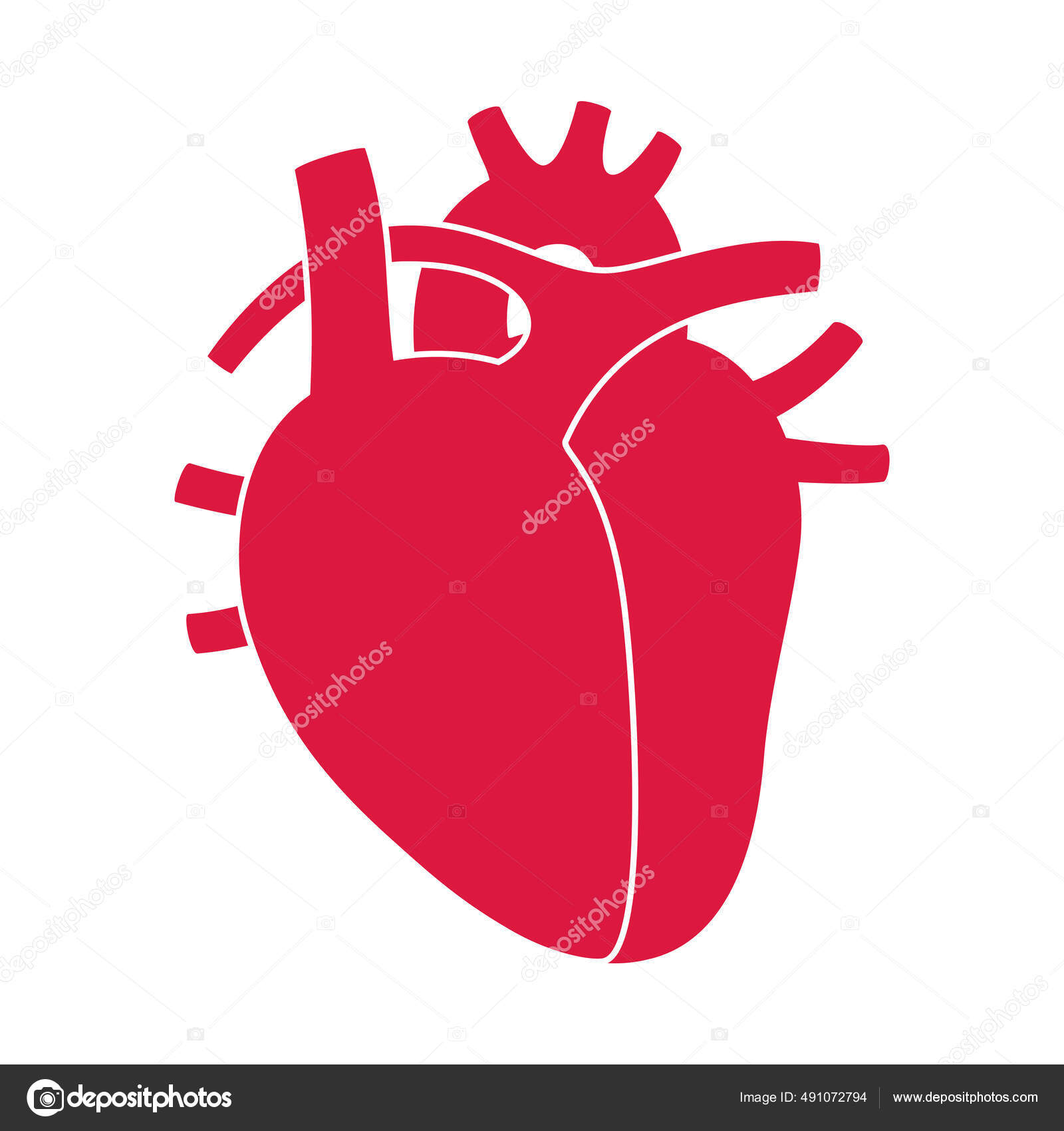 Logo Corazón Humano Vector Gráfico Vectorial © Pikovit Imagen 491072794