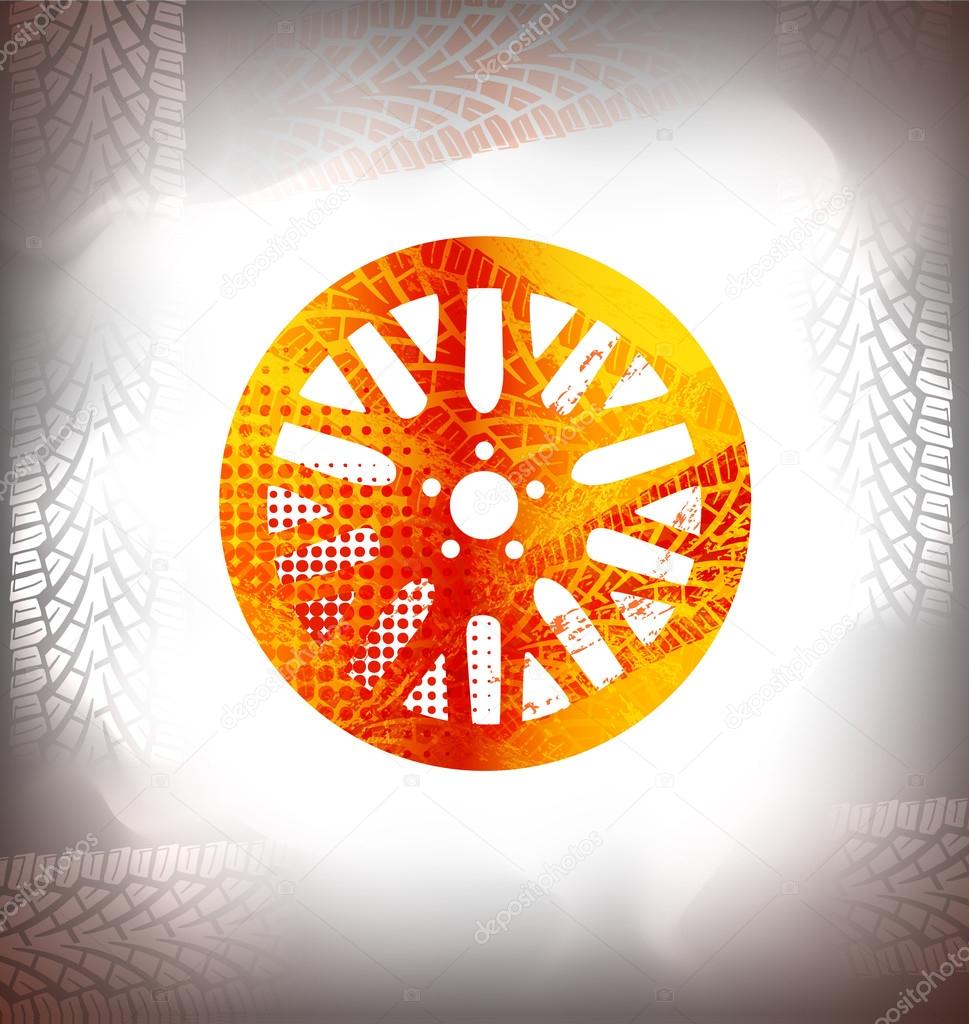 Abstract car wheel symbol — Stock Vector © Anna_Maximenko #83977902