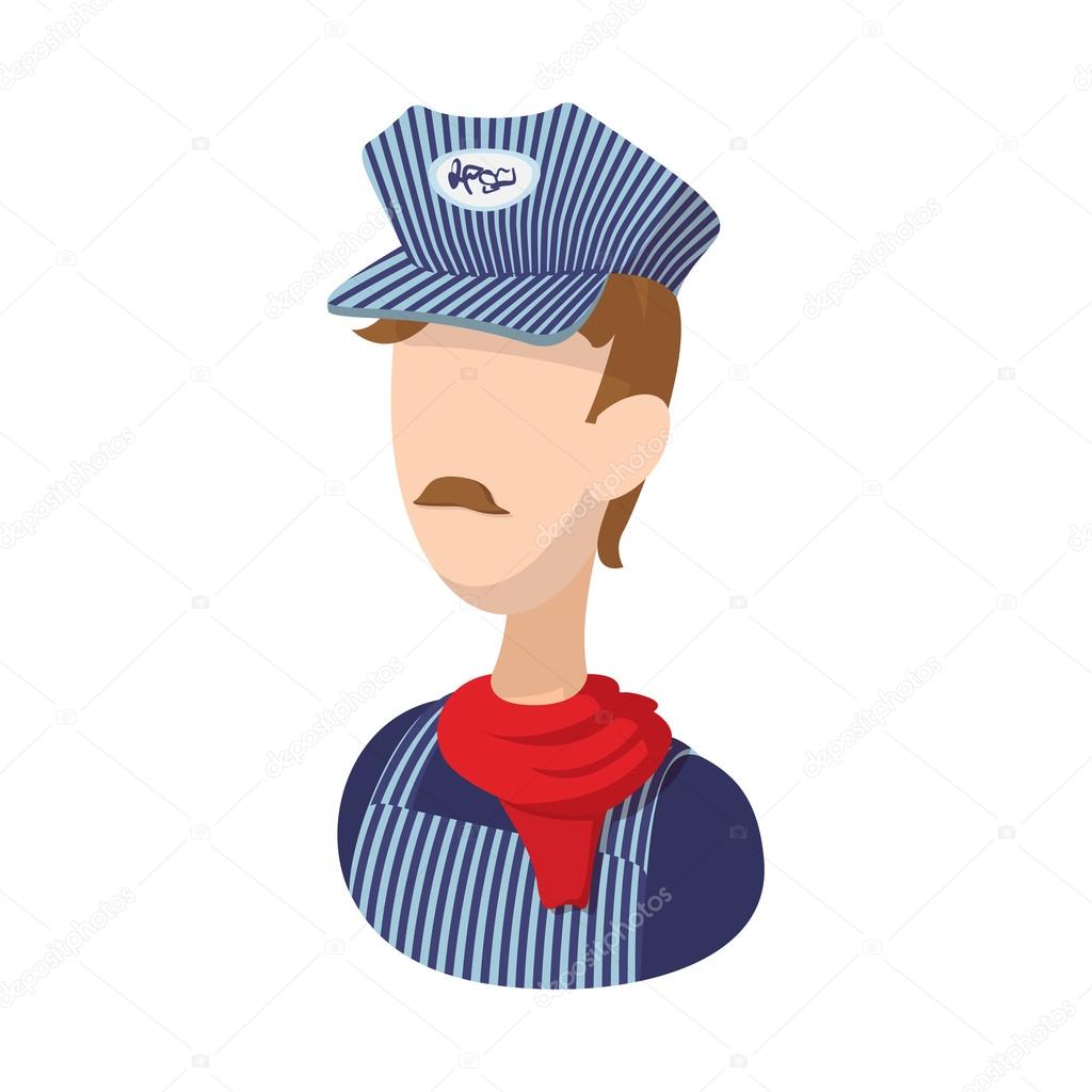 Train conductor cartoon icon Stock Vector Image by ©juliarstudio #100073998