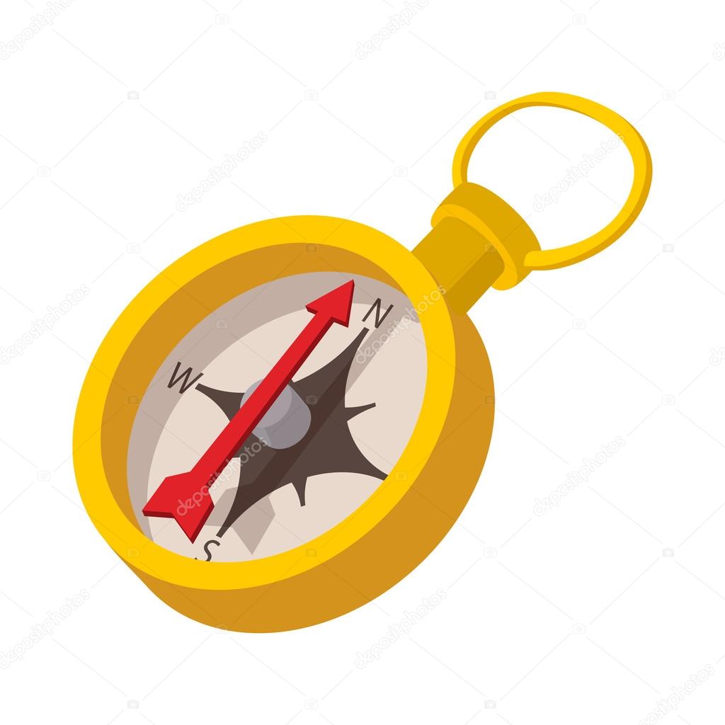 Icône de boussole, style cartoon — Image vectorielle juliarstudio ...
