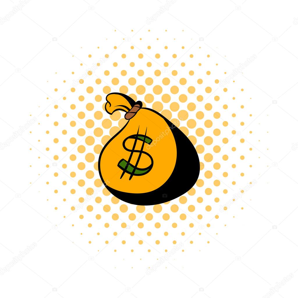 Money bag or sack icon, comics style ⬇ Vector Image by © juliarstudio ...