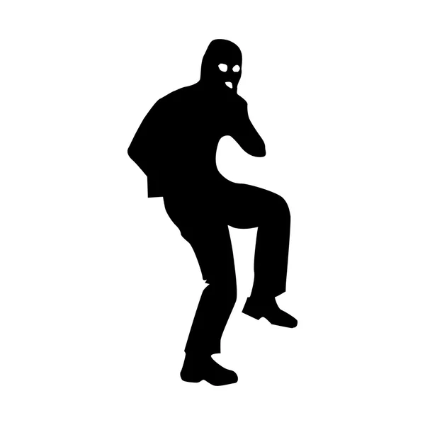 Robber silhouette black Stock Vector Image by ©juliarstudio #103844616