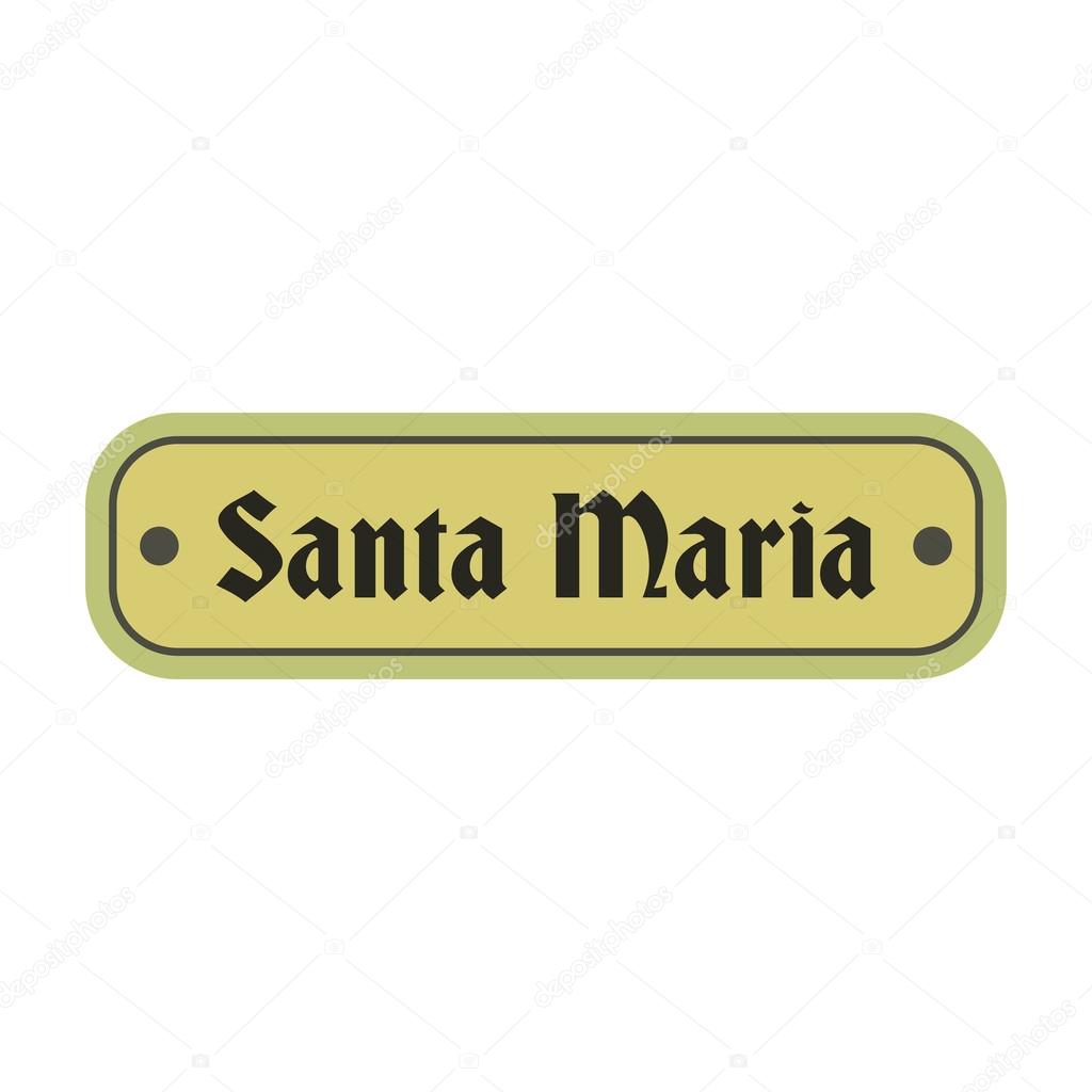 Santa Maria sign icon — Stock Vector © juliarstudio #103981324