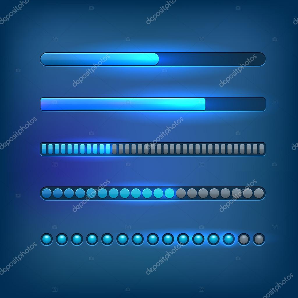 Progress bars set Stock Vector Image by ©juliarstudio #104271860 Progress bars set Stock Vector Image by ©juliarstudio #104271860