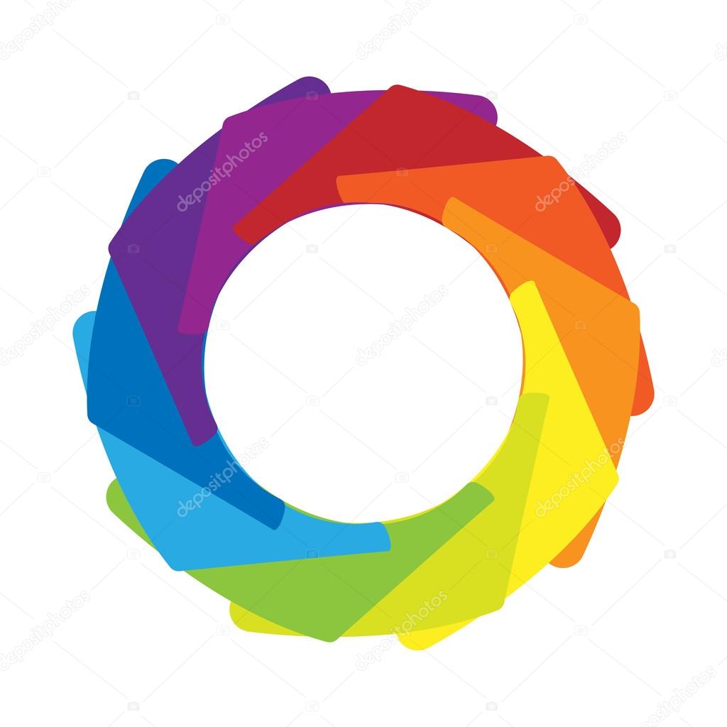 Multicolored abstract circle icon, cartoon style Stock Vector Image by ...