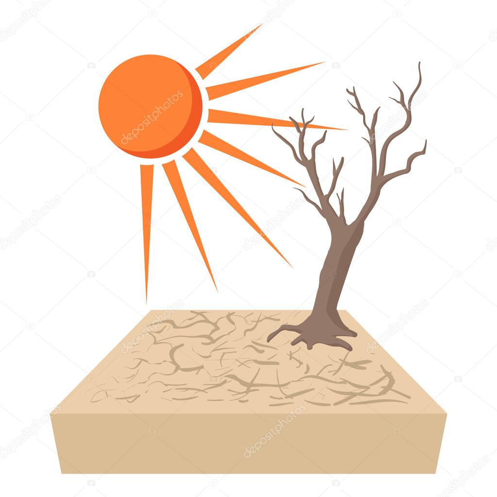 Lonely dead tree — Stock Vector © juliarstudio #105343378