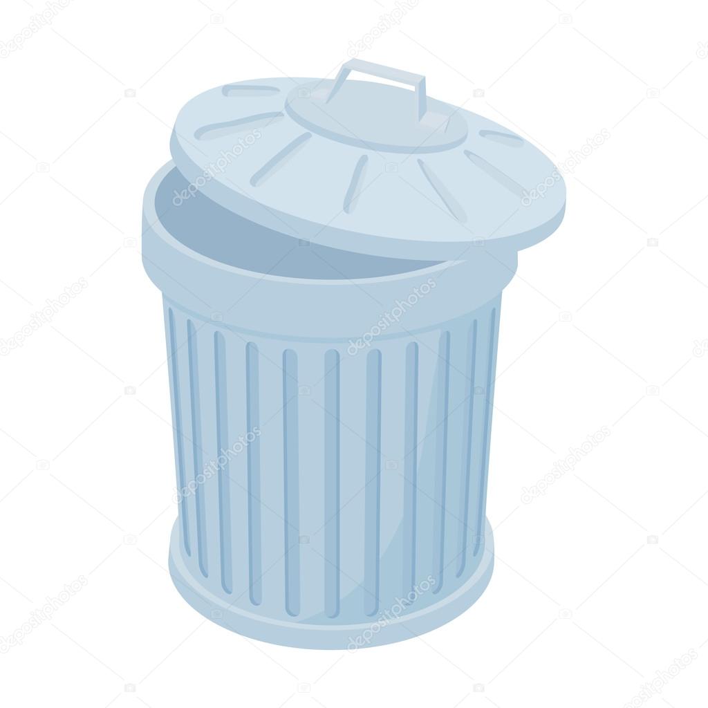 Icono de bote de basura gris, estilo de dibujos animados Stock Vector ...