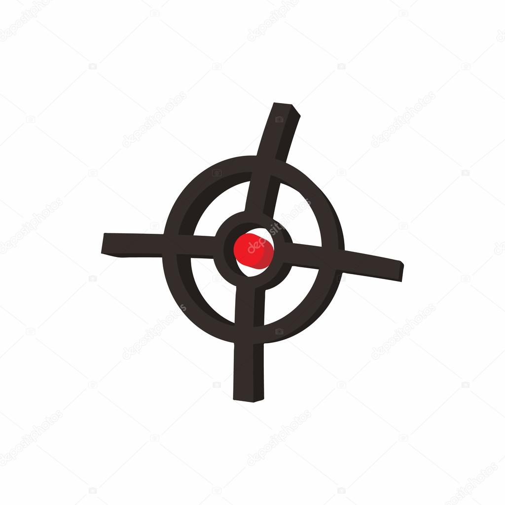 Polygraphic target icon, cartoon style Stock Vector Image by ...