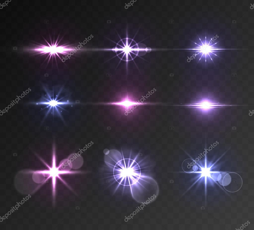 Lighting flare set Stock Vector by ©juliarstudio 90885460