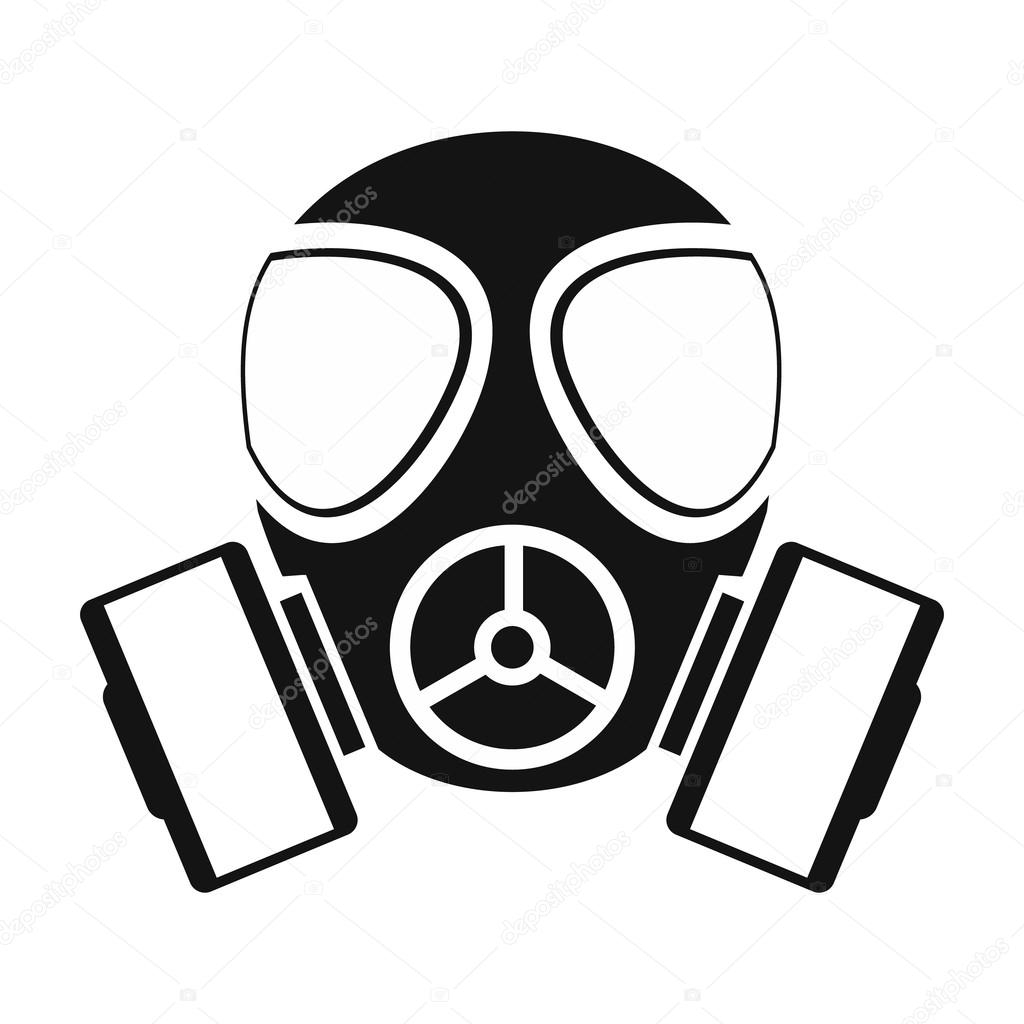 Illustration: gas mask simple | Gas mask simple icon — Stock Vector © juliarstudio #92538716