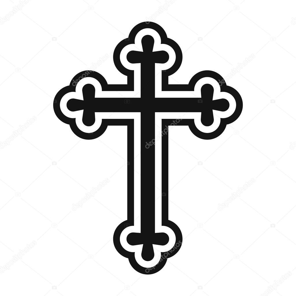 Image vectorielle Croix chrétienne icône simple par ©juliarstudio ...