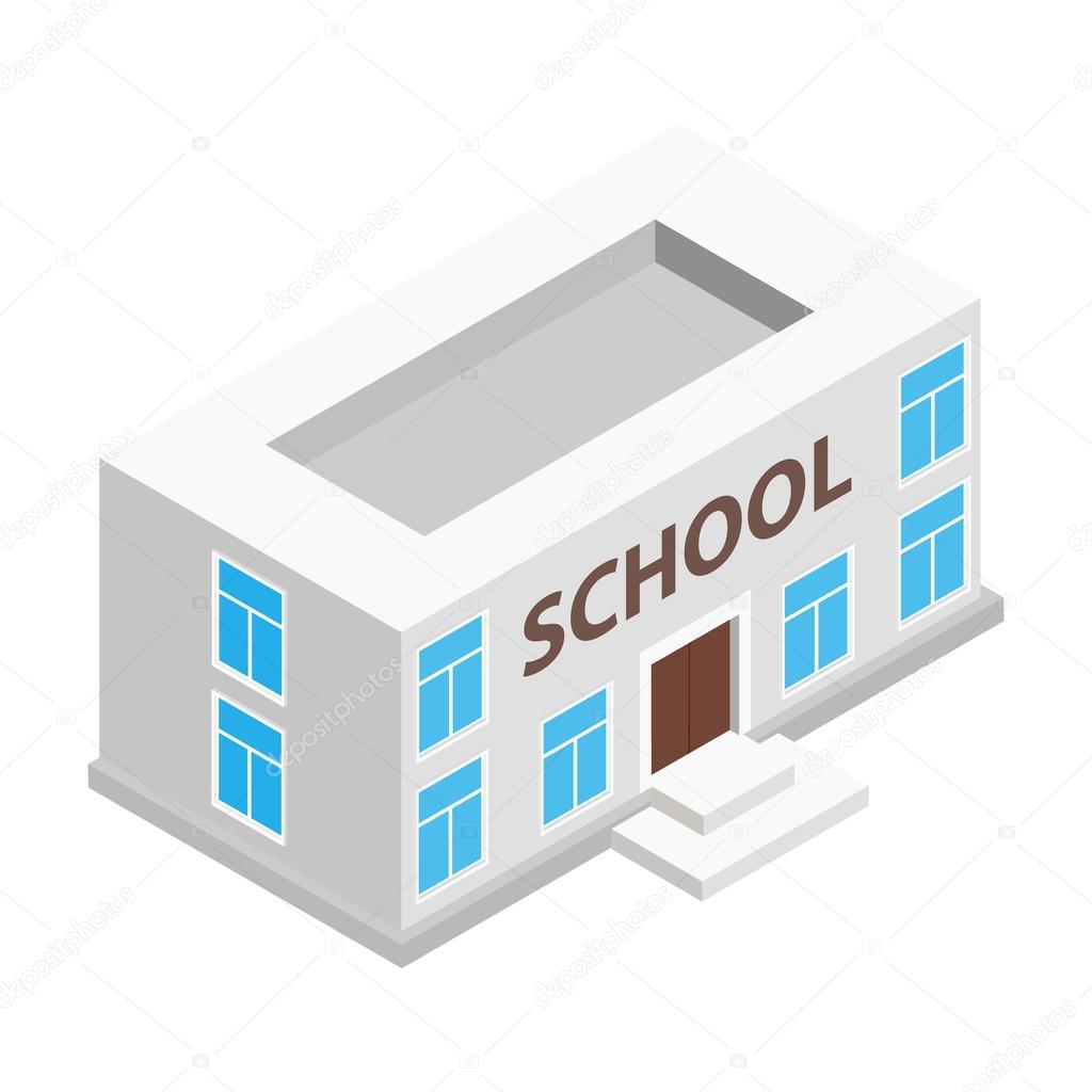 School building isometric 3d icon Stock Vector by ©juliarstudio 94146388
