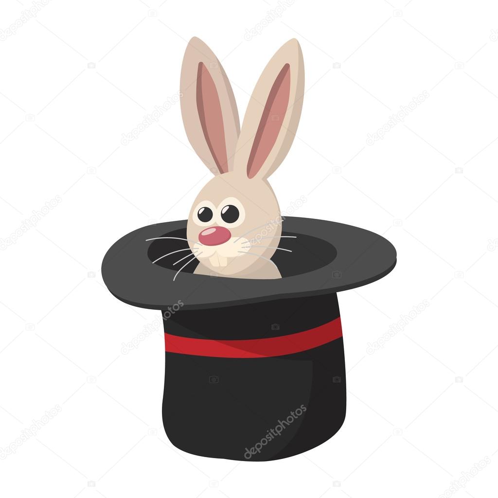 Magician Rabbit Vector