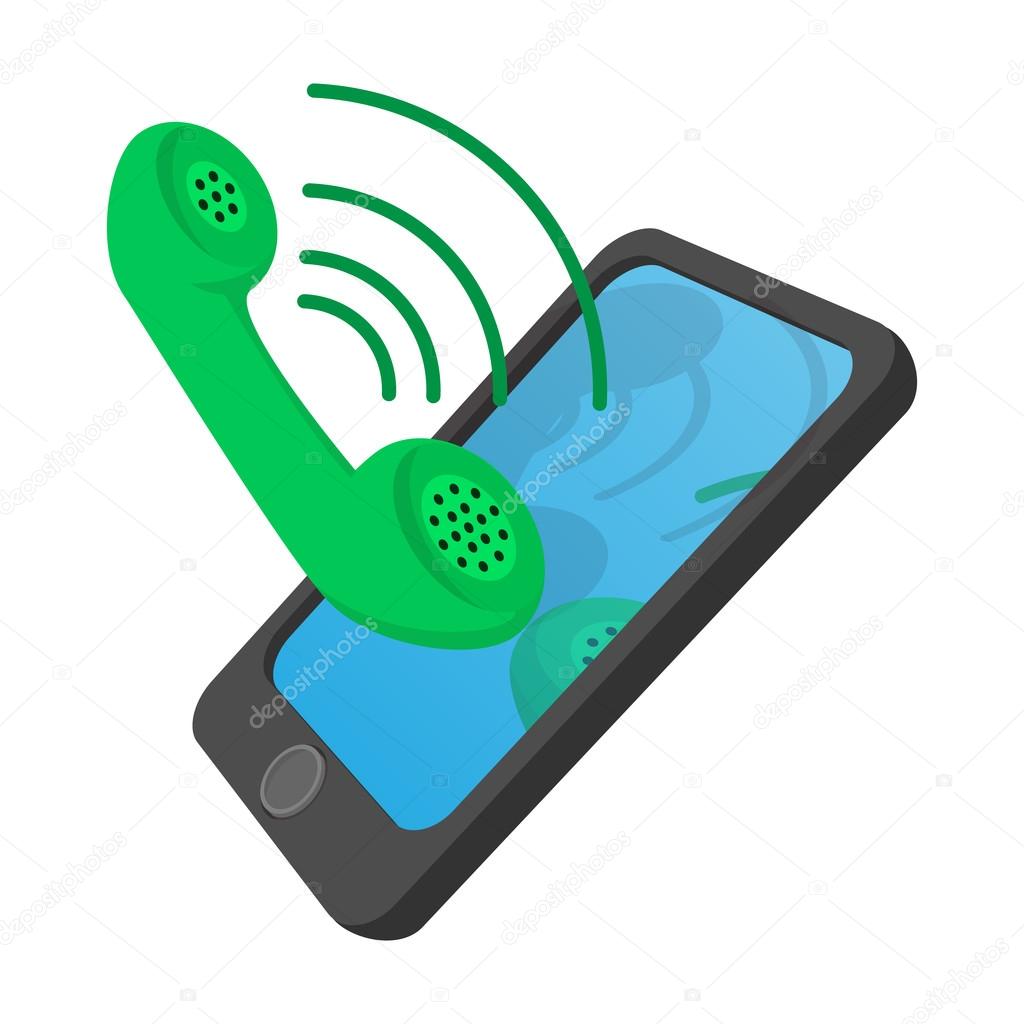 Icono de dibujos animados llamada teléfono — Vector de stock ...