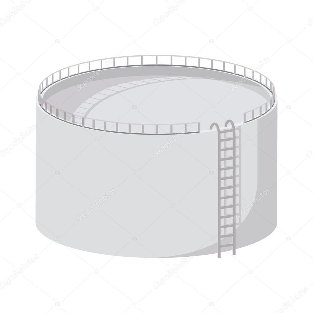 Icono de dibujos animados tanque de aceite de almacenamiento vector ...