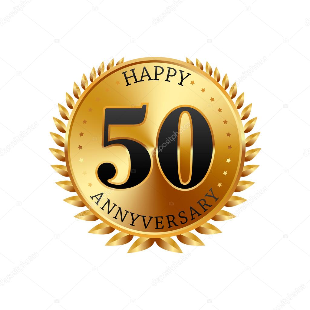 50 years anniversary golden label Stock Vector Image by ©juliarstudio ...