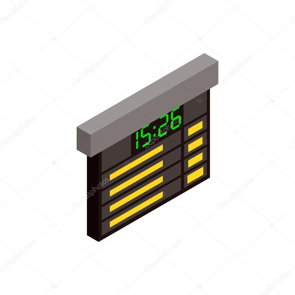 Railway time table isometric icon Stock Vector Image by ©juliarstudio ...