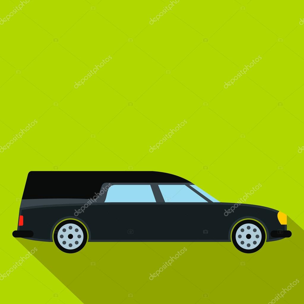 Hearse car flat icon Stock Vector by ©juliarstudio 98067478