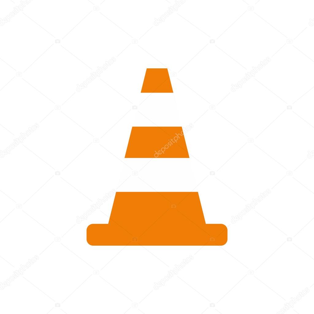 Cone traffic flat icon Stock Vector Image by ©juliarstudio #99301052