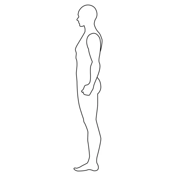 Silhouette Man Front View Vector Illustration Vektor Stok oleh ©Alina ...