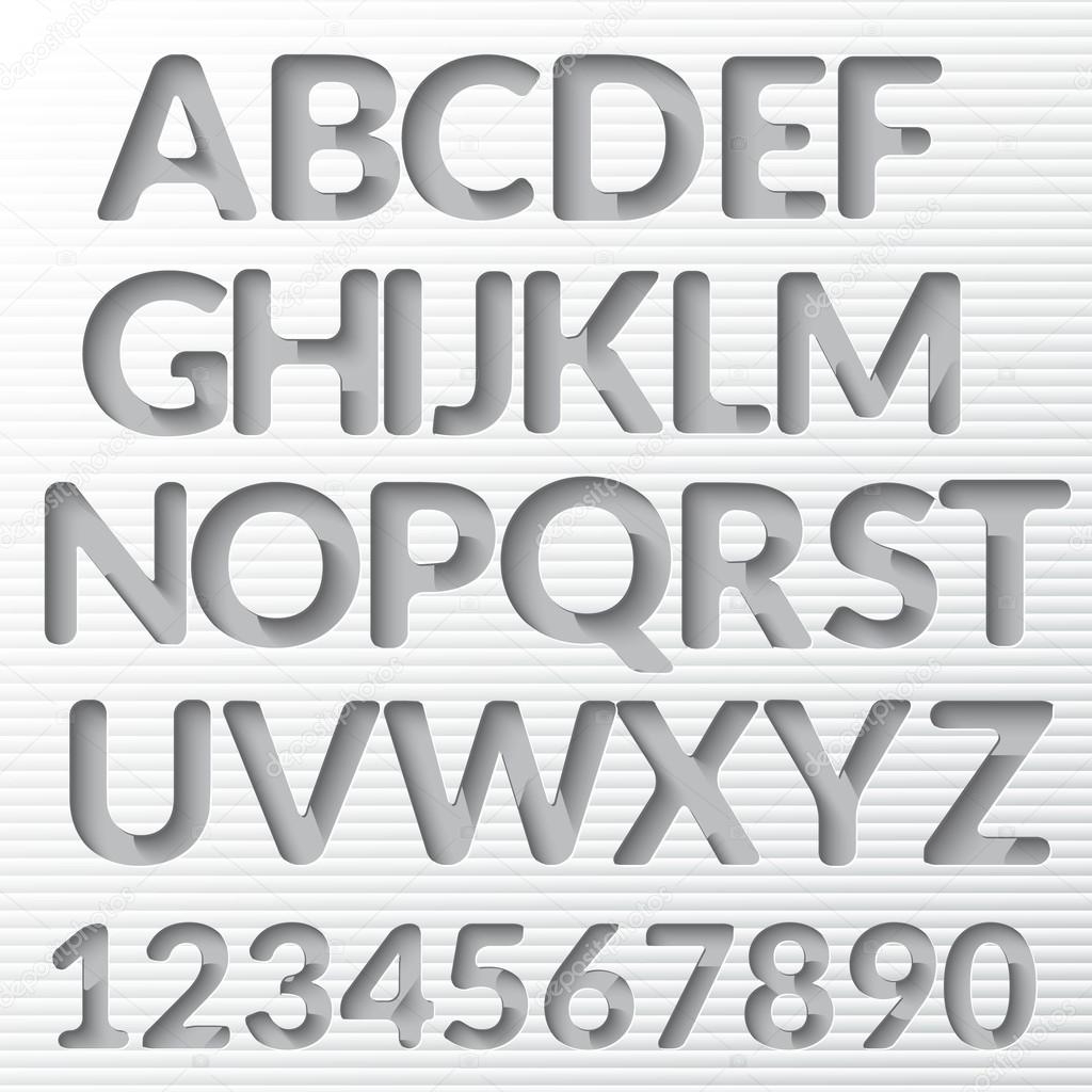 Vector Paper Graphic Alphabet Set Stock Vector by ©ollomy 93287158