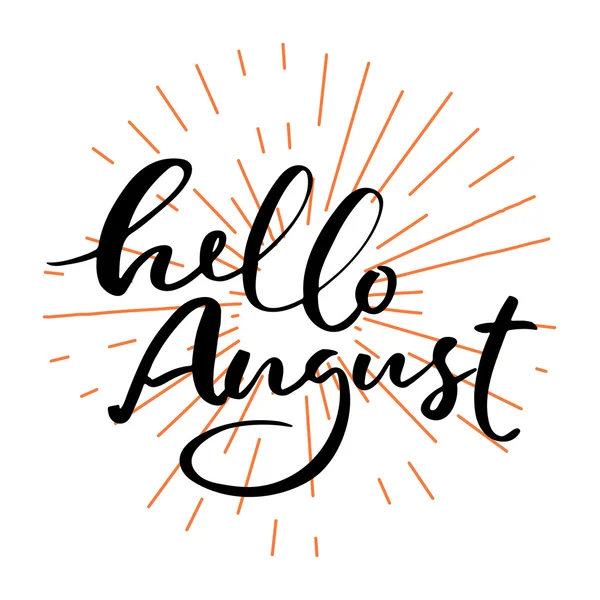 Hello august Vector Art Stock Images | Depositphotos