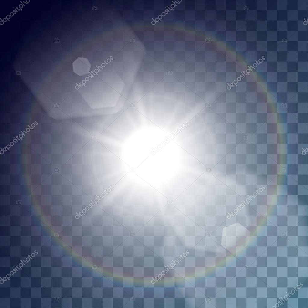 Vector white sun with light effects Stock Vector Image by ©zapolzun ...