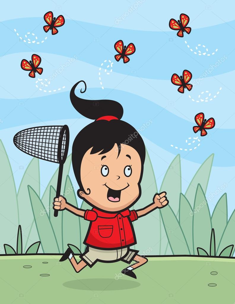 Chasing Butterflies Stock Vector Image by ©cthoman #84545182