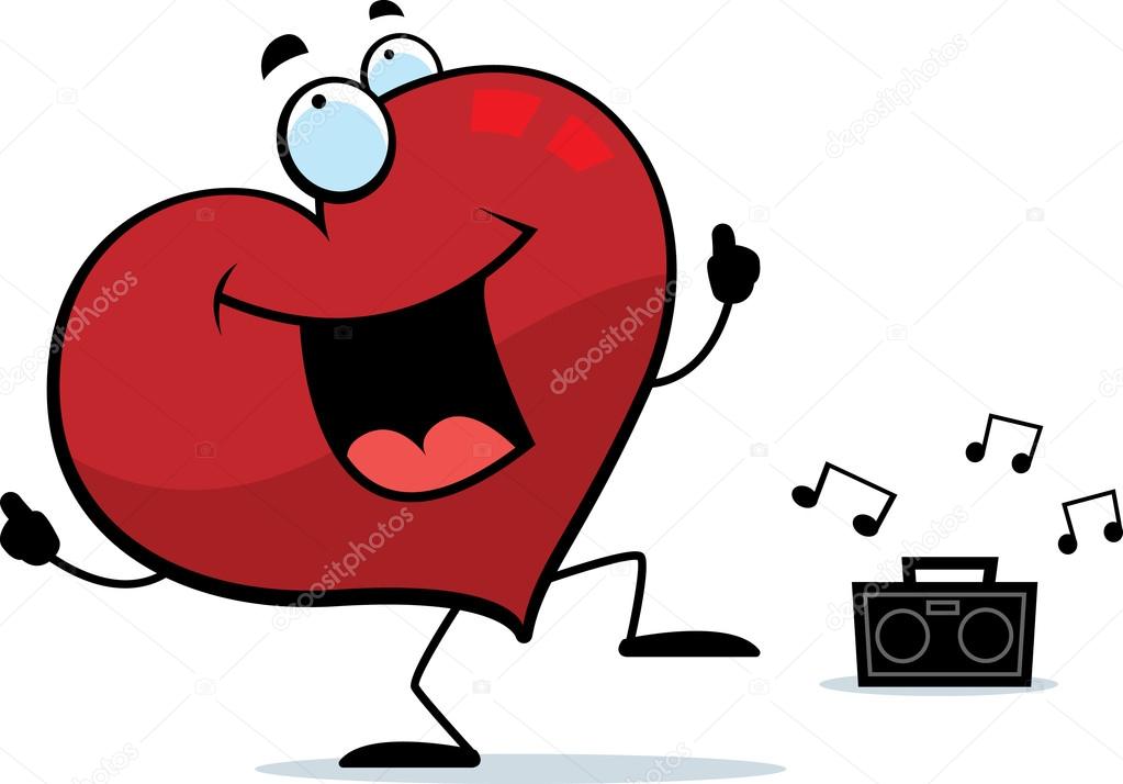 Corazón bailando — Vector de stock © cthoman #85937206