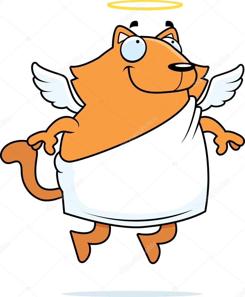 Angel Cat Stock Vector by ©cthoman 85940314