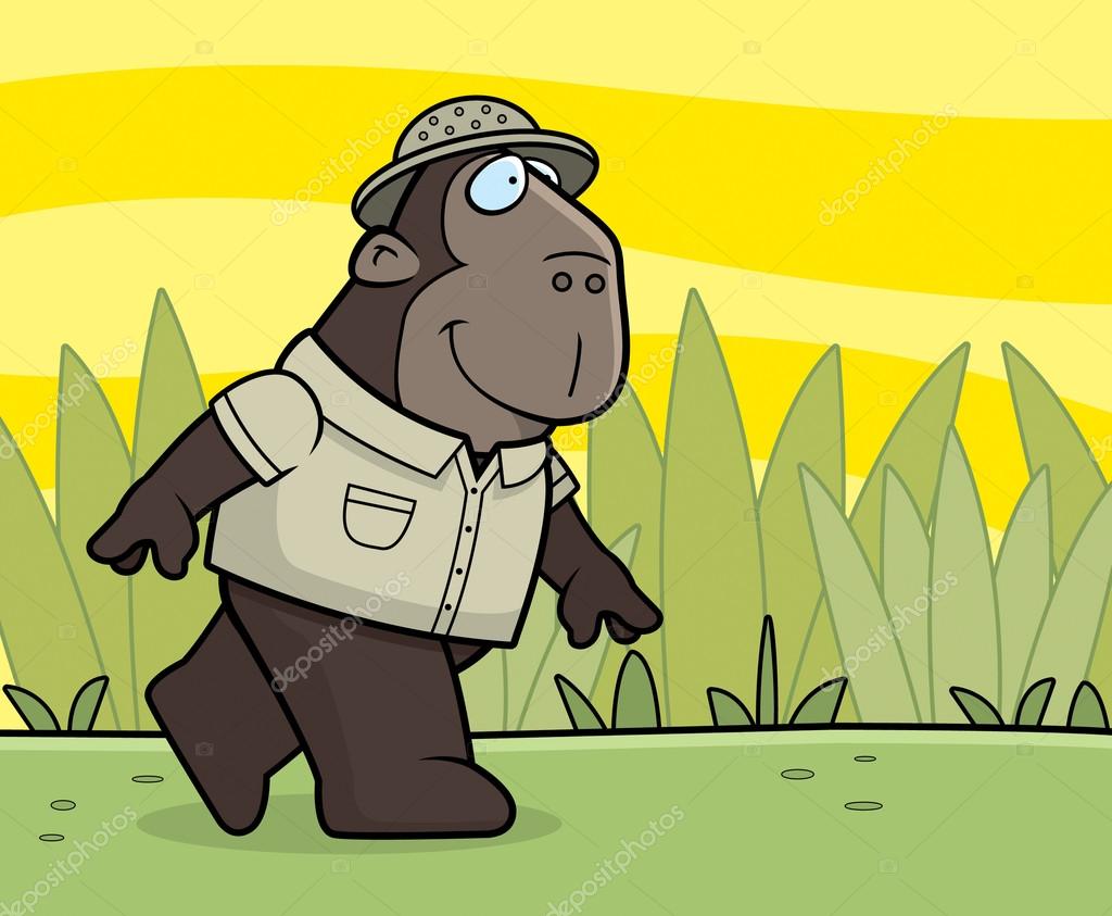 Simio explorador Vector de stock #85949200 de ©cthoman