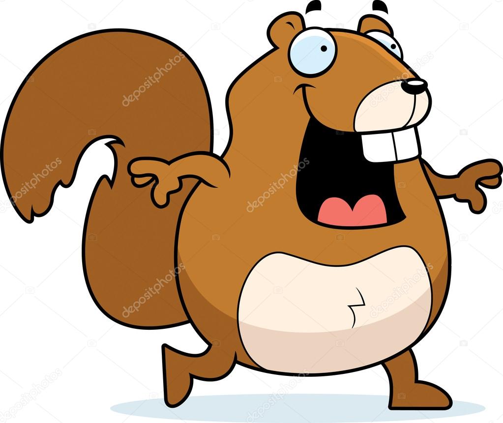 Squirrel Walking Stock Vector by ©cthoman 85957240