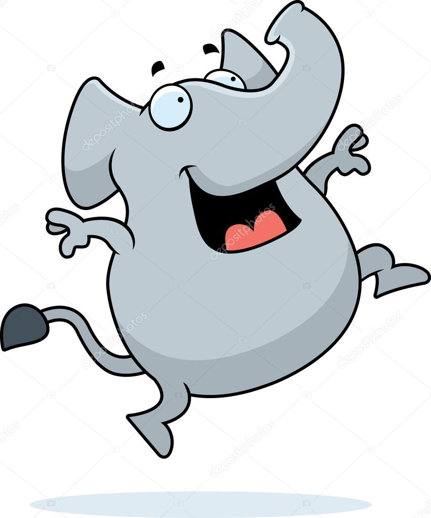 Elephant Jumping Stock Vector by ©cthoman 85957664