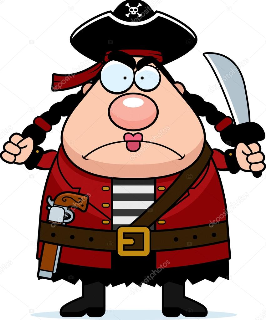 Woman Pirate Angry Stock Vector Image by ©cthoman #85958522