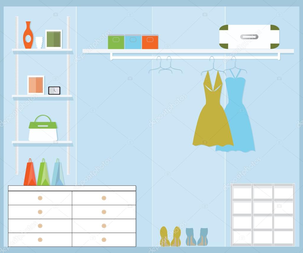 Walk in closet. Stock Vector Image by ©poemsuk #88265920