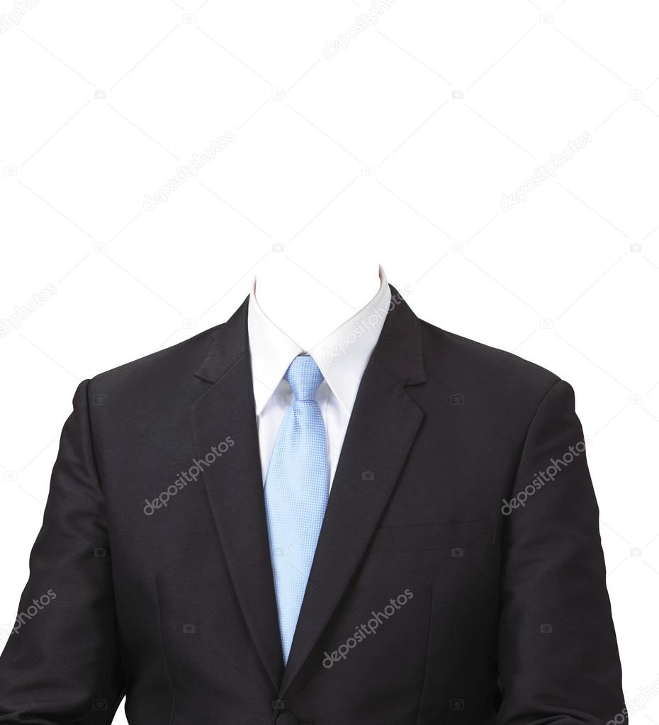 Man in suit without head isolated on white — Stock Photo © aekkorn ...