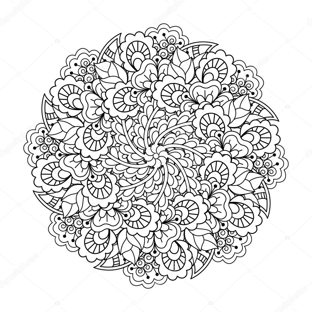 Round element for coloring book. Stock Vector Image by ©Cerama_ama ...