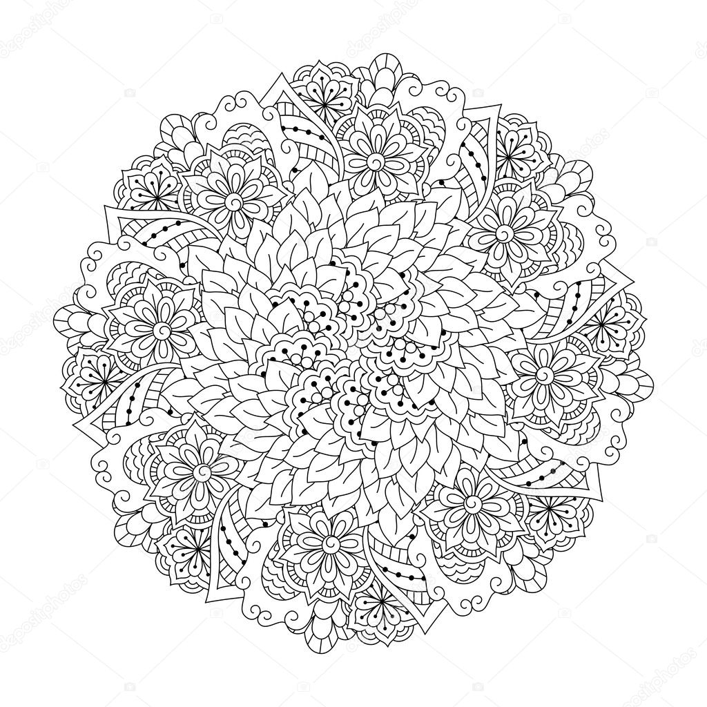 Round element for coloring book. Stock Vector by ©Cerama_ama 121821728