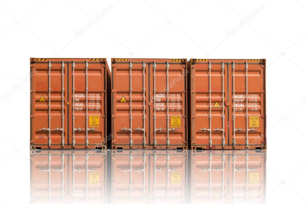 Container storage on isolation white background, Contianer shipp Stock ...