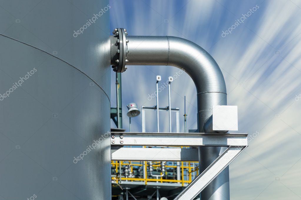 Pipe support for water tank. Stock Photo by ©K.D.P 84320208