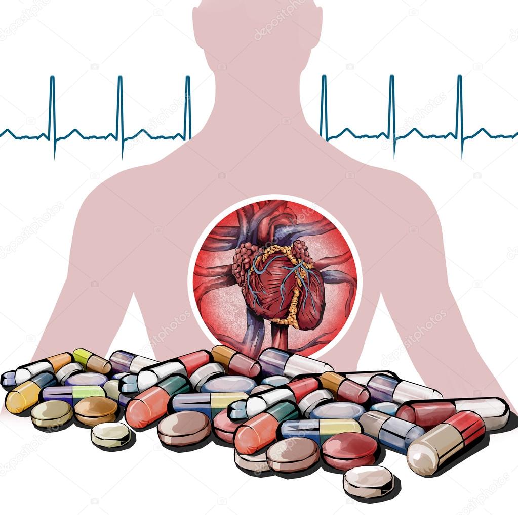 Heart with human circulatory system and drugs Stock Photo by ©Dante1969 ...